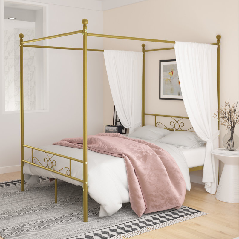 Lark Manor Alex-Jay Metal Canopy Bed & Reviews | Wayfair